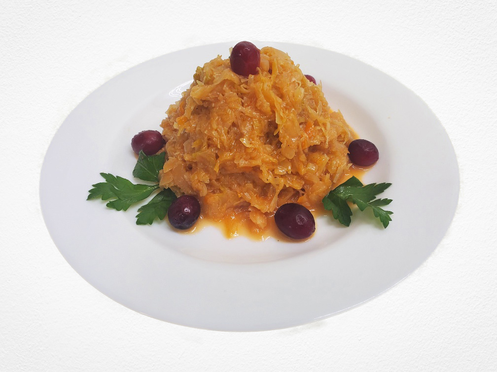 Stewed Sour Craft Cabbage German Style, 22lb | Great Meadow Foods